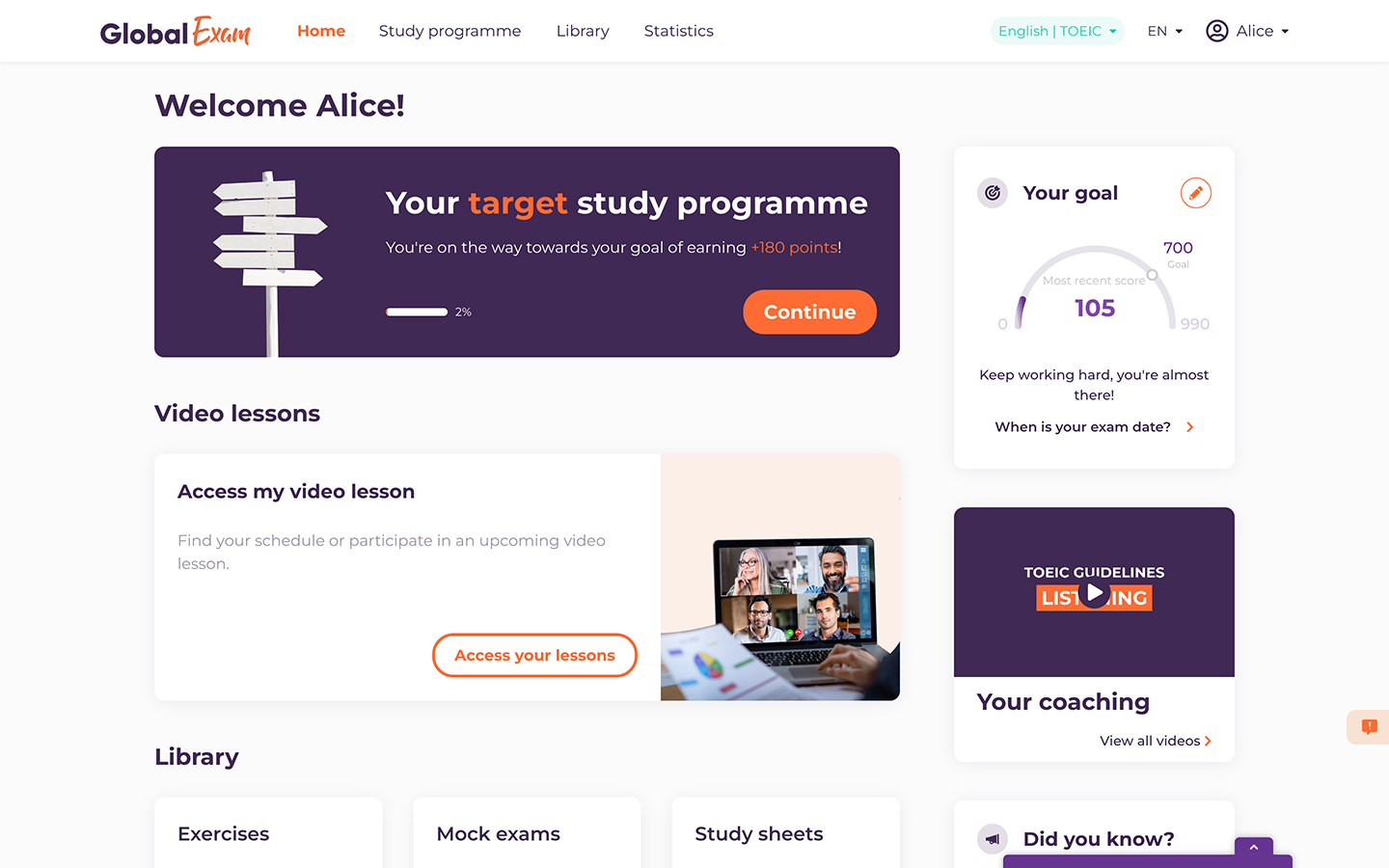 Global Exam: practice online to receive your language certification