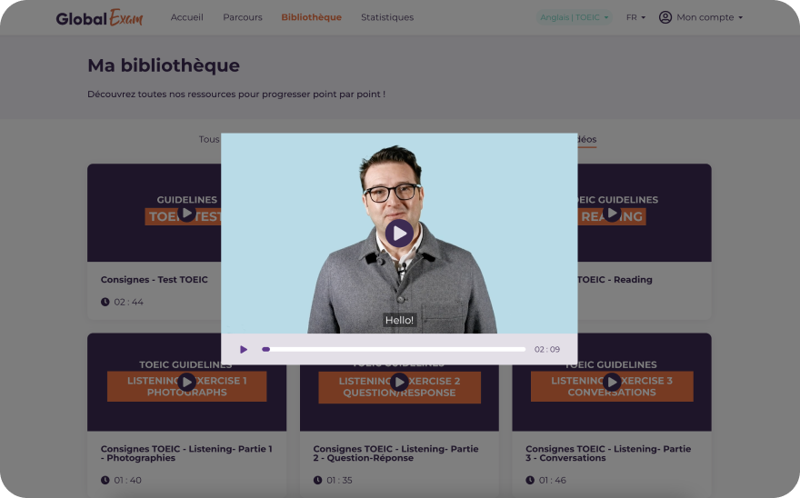 Global Exam: practice online to receive your language certification